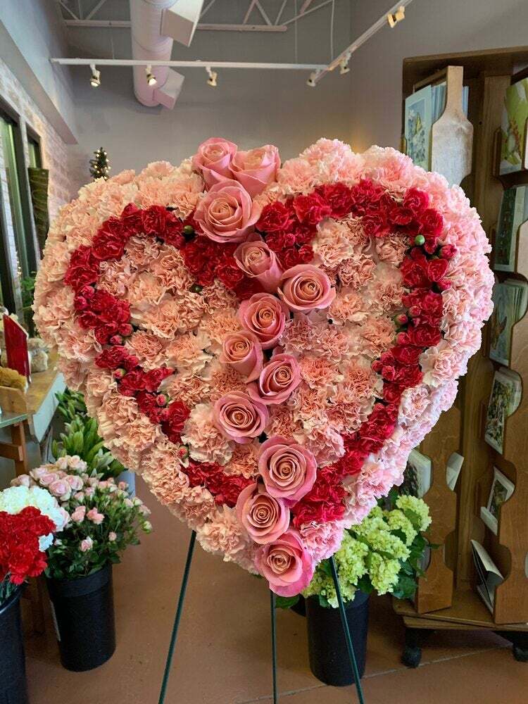 Broken Heart Standing Spray | Bouquet Boutique, Inc.